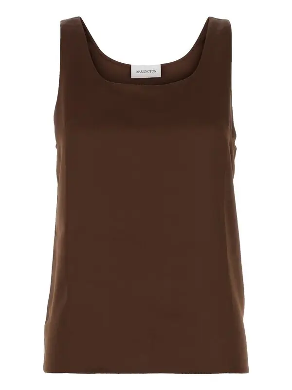 16Arlington Satin Tank Top - Brown