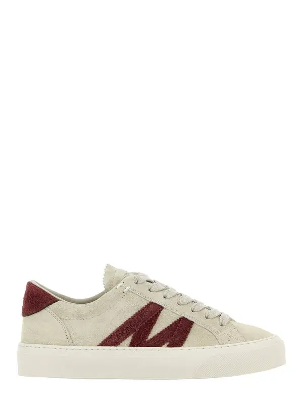 Moncler Sand Suede Monaco2 Sneakers - Light Brown