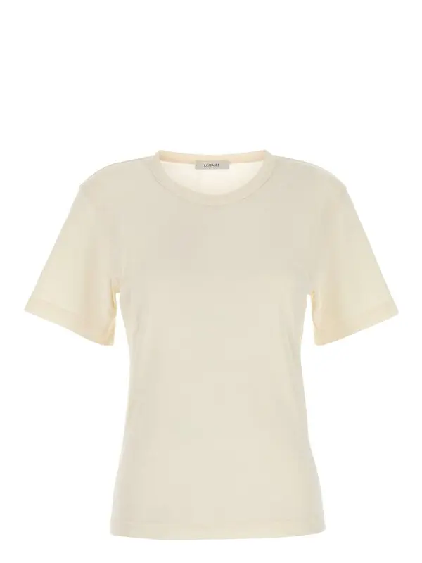 LEMAIRE Ribbed Crewneck T-shirt - Yellow