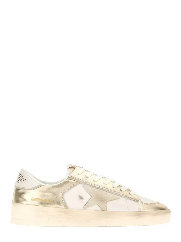 GOLDEN GOOSE Two-tone Leather Stardan Sneakers - White