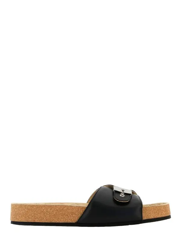 Balenciaga X Sholl Leather Slippers - Black