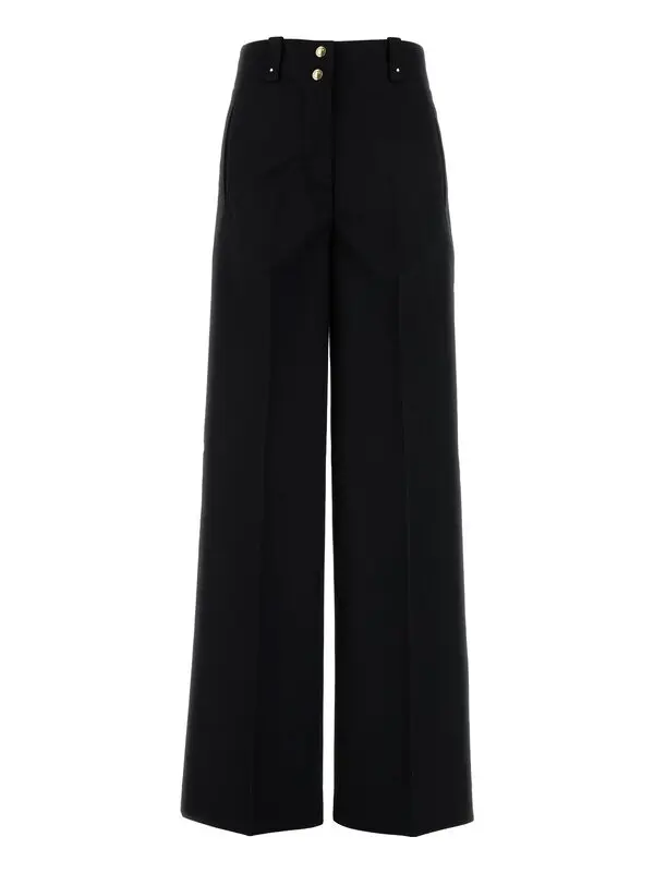 Moncler Polyester Blend Palazzo Pants - Black