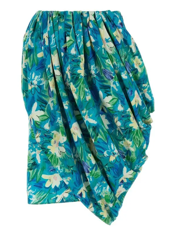 Chloé Printed Poplin Skirt - White