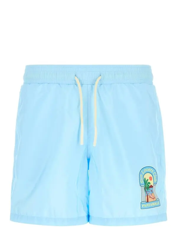 PANTAMOLLE Printed Swim Shorts - Blue