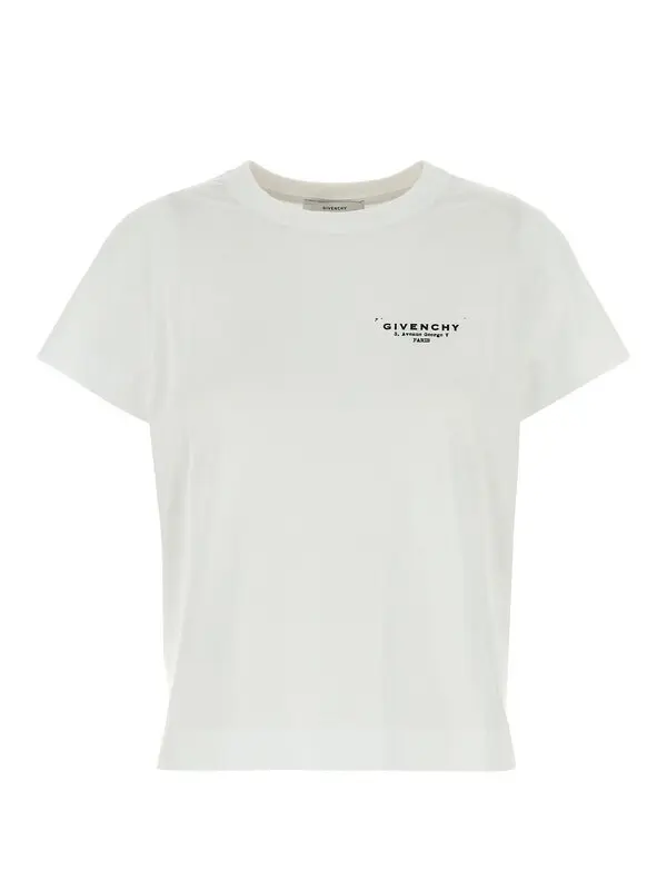 Givenchy Cotton T-shirt With Contrasting Logo Print - White