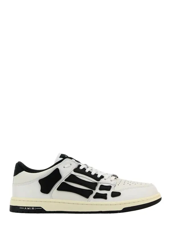 Amiri Two-tone Leather Skel Sneakers - White