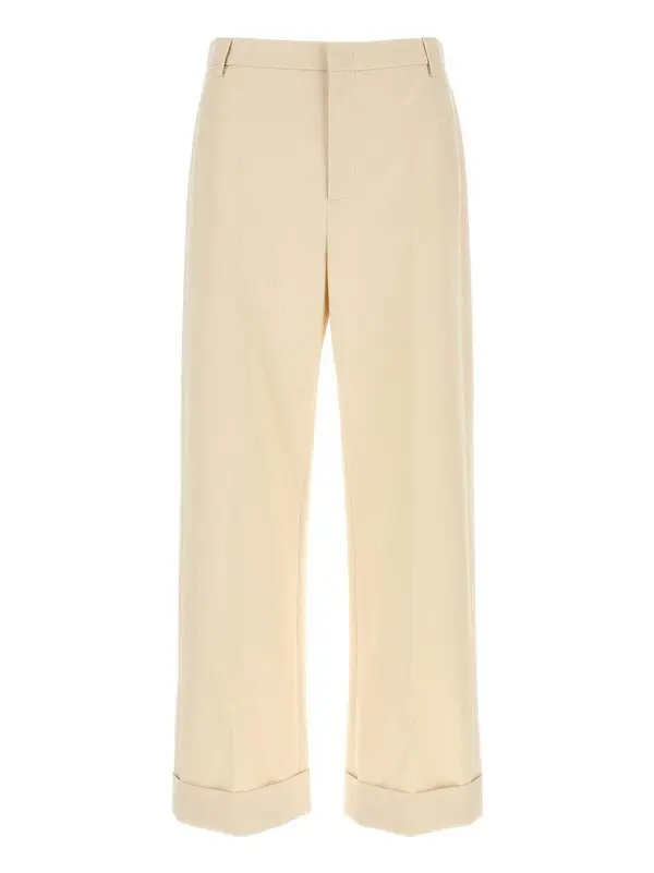 Valentino Garavani Tailored Cotton Trousers - White