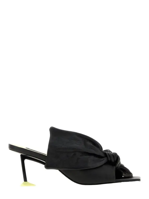 Givenchy Leather Boudoir Mules With Bow Detailing - Black