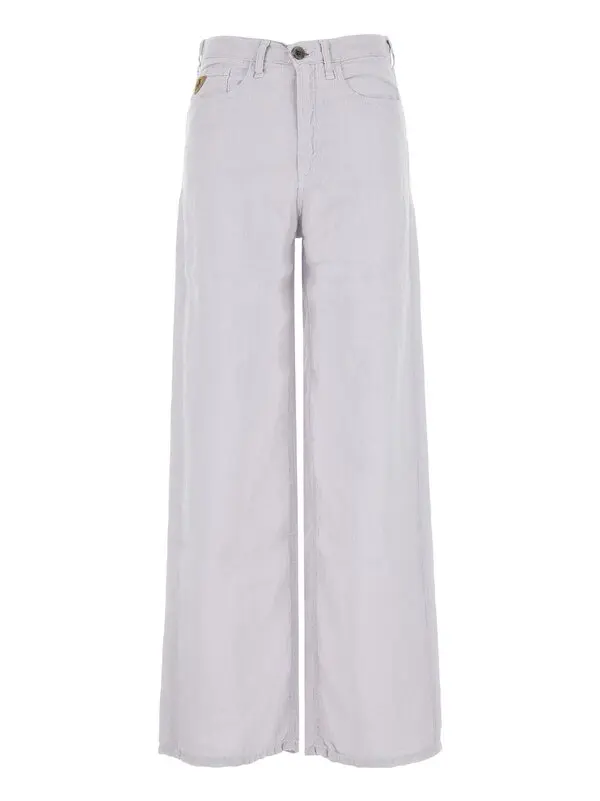 LOIS Lilac Linen Wide-leg Trousers - Purple