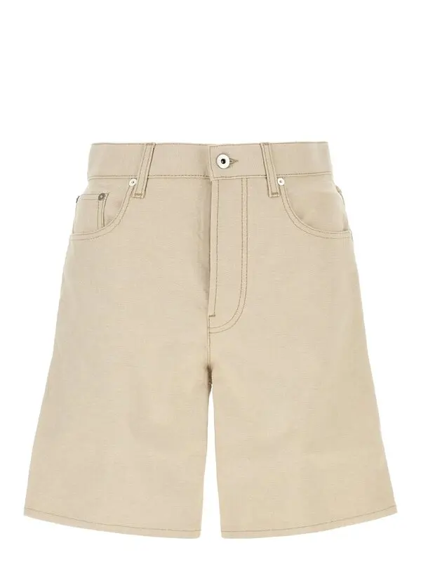 Burberry Bermuda Shorts In Pure Cotton - Light Brown