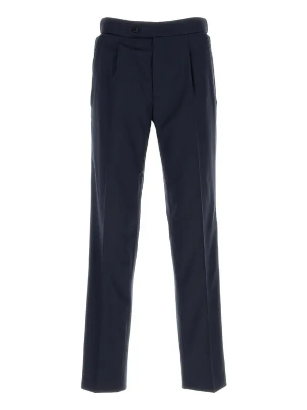 Brioni Stretch Wool Tailored Trousers - Blue