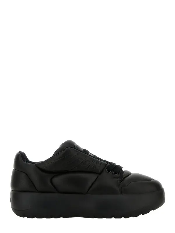 Dsquared2 Quilted Leather Puffer Sneakers - Black