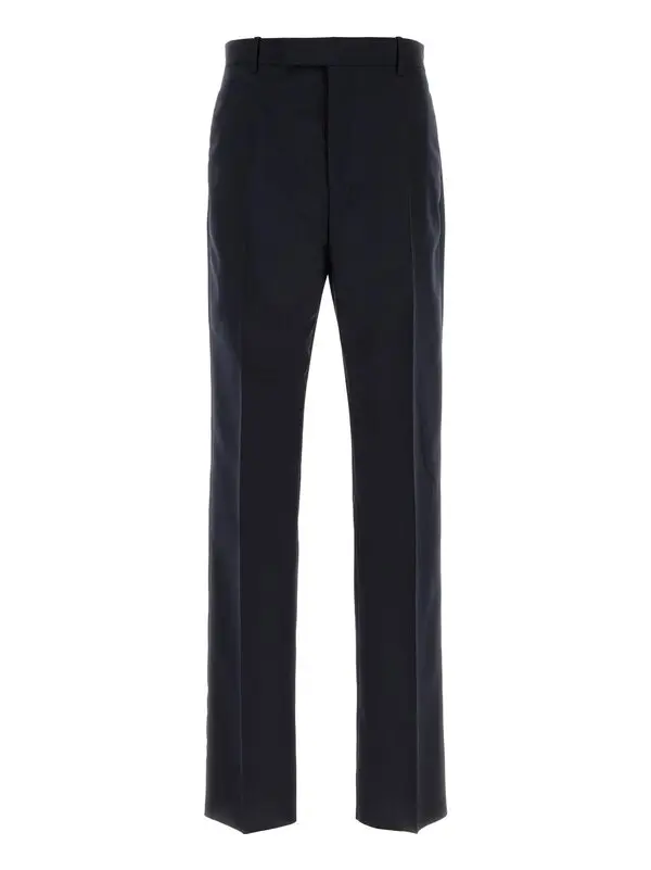 JIL SANDER Midnight Wool Tailored Pants - Blue