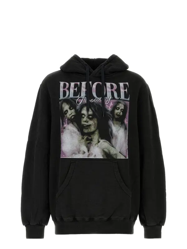 DOUBLET Slate Cotton "before After Idol" Sweatshirt - Black
