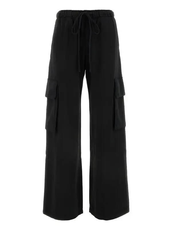 Palm Angels Cotton Cargo Joggers - Black