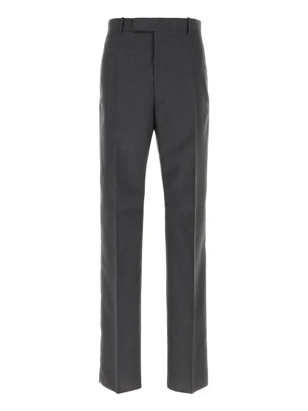 JIL SANDER Pure Virgin Wool Tailored Trousers - Grey