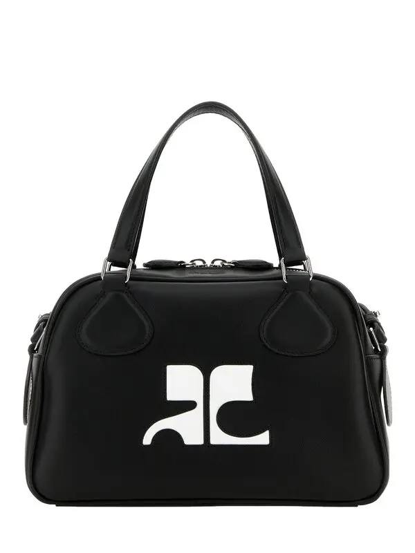 COURREGES Re-edition Leather Handbag - Black