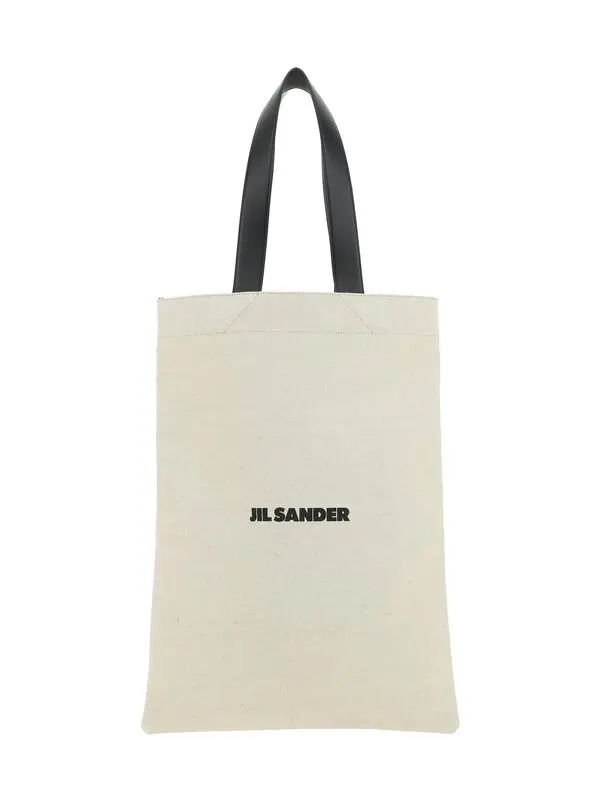 JIL SANDER Canvas Shopping Bag - Light Brown