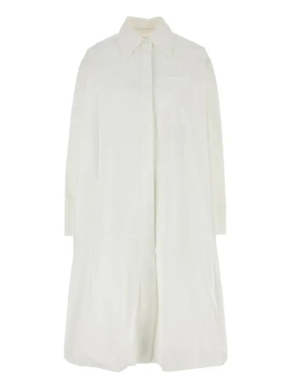 JIL SANDER Poplin Shirt Dress - White