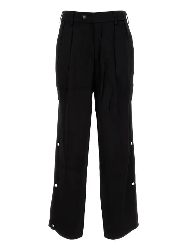 Amiri Viscose Tailored Pants With Logo Detail - Black
