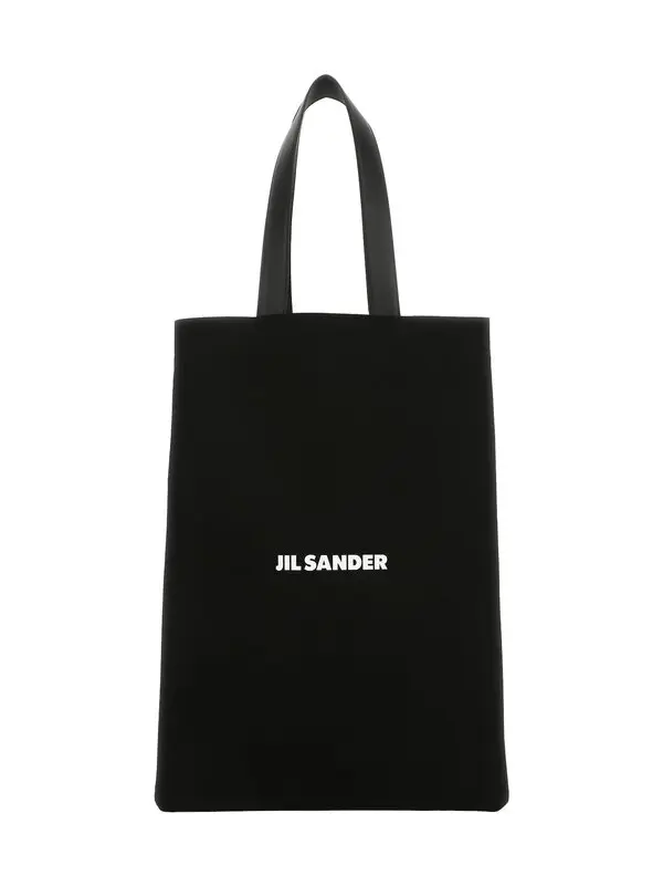 JIL SANDER Canvas Tote Bag - Black