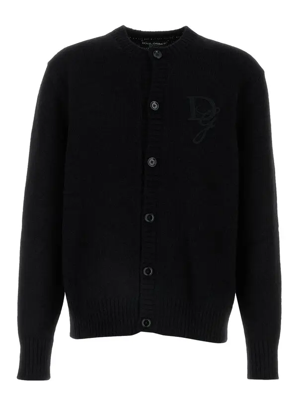 Dolce & Gabbana Nylon Blend Cardigan - Black
