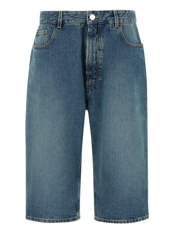 Alaïa Denim Bermuda Shorts - Blue