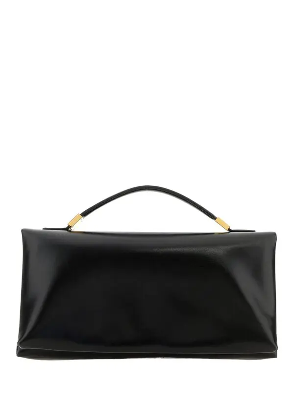 Marni Leather Prisma Handbag - Black