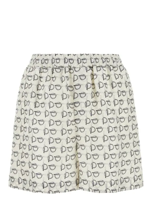 Burberry Printed Silk Shorts - White
