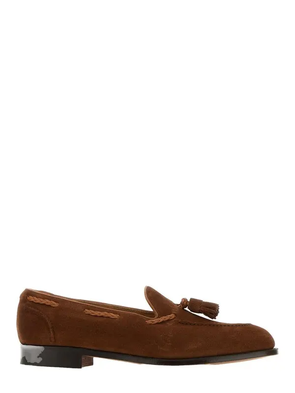 EDWARD GREEN Suede Belgravia Loafers - Brown