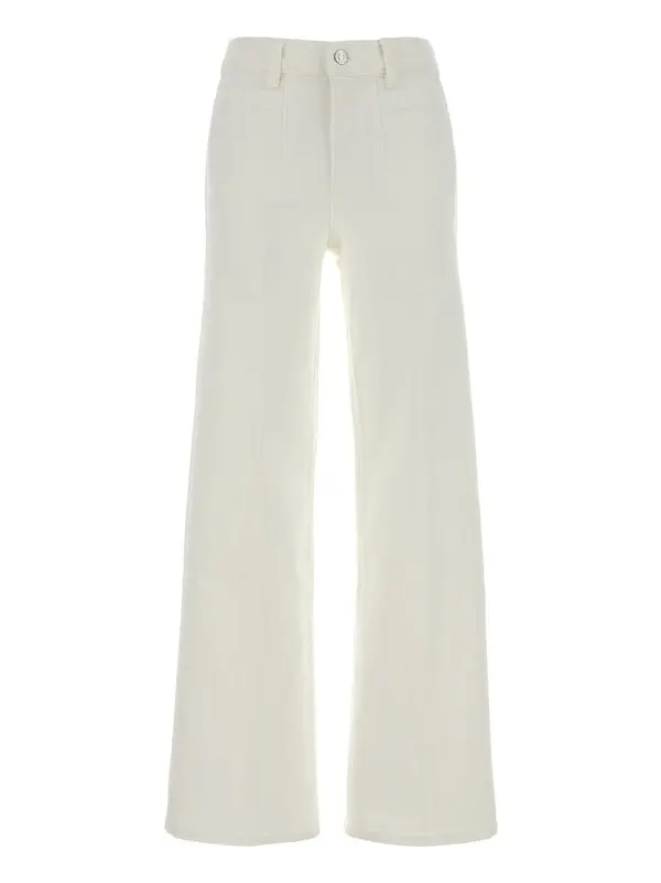 FRAME Stretch Cotton Blend Le Slim Pant - White