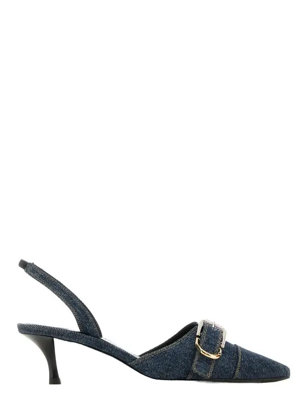 Givenchy Denim Voyou Slingback Pumps - Blue