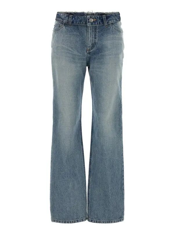 Alexander McQueen Stonewashed Denim Jeans - Blue