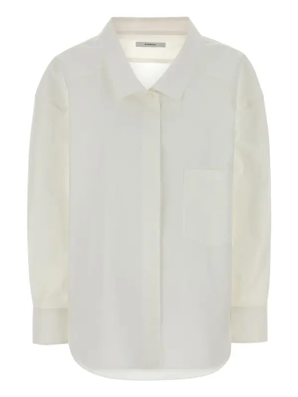 Givenchy Poplin Shirt With Short-pointed Collar - White