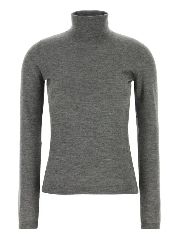 Brunello Cucinelli Cashmere Blend Turtleneck Sweater - Grey