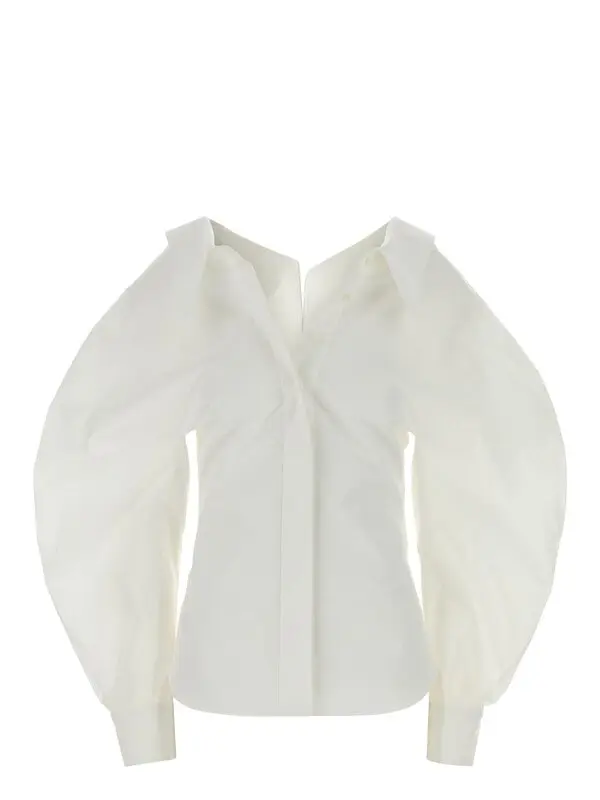 Givenchy Poplin Shirt With Cut-out Detail - White