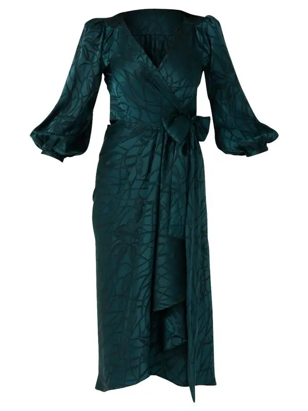 SACHA DRAKE Michaella Wrap Dress - Green