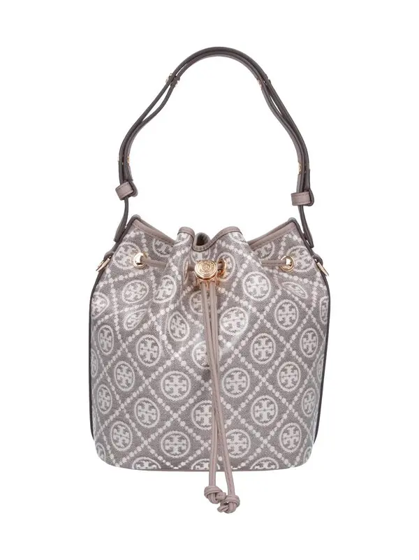 Tory Burch T-monogram Bucket Bag - Gray