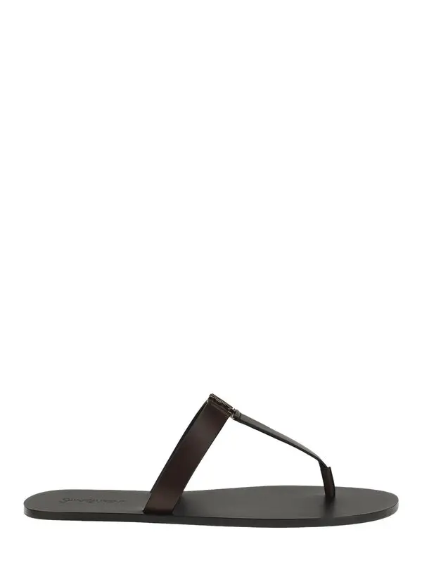 Saint Laurent Babylone Thong Sandals - Brown