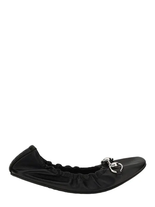 Gucci Prima Ballerinas With Horsebit Detail - Black