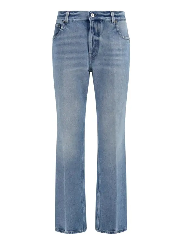 Miu Miu Washed Denim Five-pocket Jeans - Light Blue
