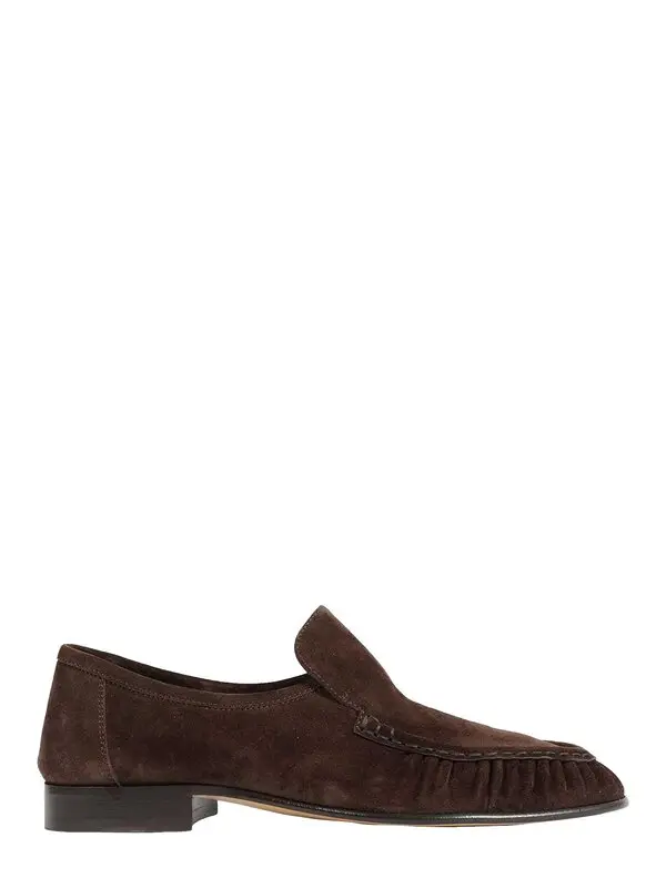 THE ROW Soft Moccasin Two Loafers - Brown