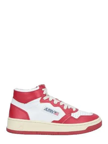 AUTRY Soft Leather High-top Sneakers - Red