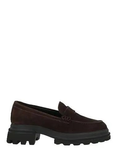 Hogan Dark Suede Loafers - Brown