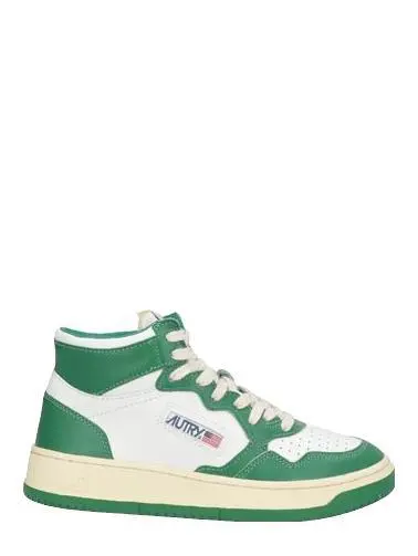 AUTRY High-top Leather Sneakers With Logo Detail - Green