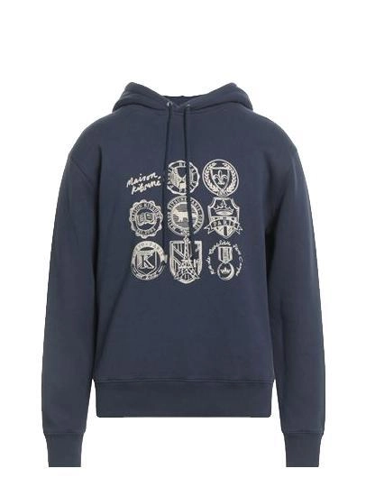 Maison Kitsuné Cotton Hooded Sweatshirt With Graphic Print - Navy