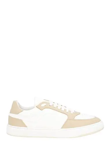 LIU •JO MAN Two-tone Leather Low-top Sneakers - Beige