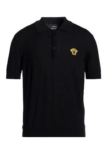Versace Polo Shirt Size Viscose, Cotton, Polyester - Black