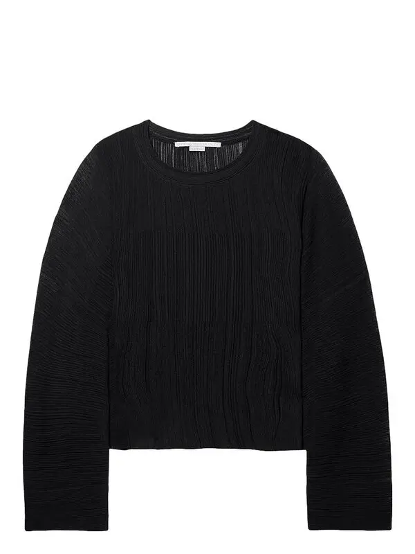 Stella McCartney Ribbed Knit Sweater - Black