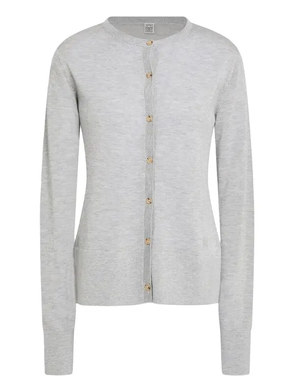 TOTEME Lyocell-blend Cardigan - Gray